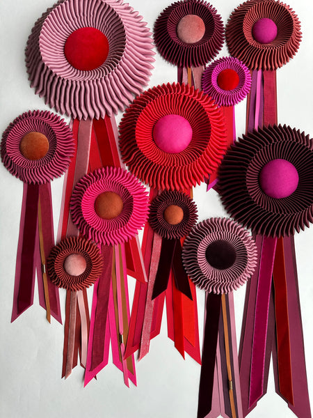 Mini Rust And Pink Rosette Skinny Wolf